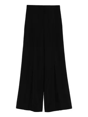 MUGLER Buckled Wide-leg Trousers - Black