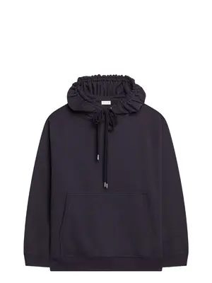 Dries Van Noten Cotton Hoodie With Drawstring - Blue