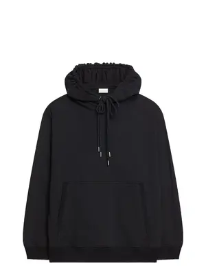 Dries Van Noten Drawstring Cotton Hoodie - Black