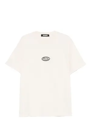 BARROW Logo-print T-shirt - Neutrals