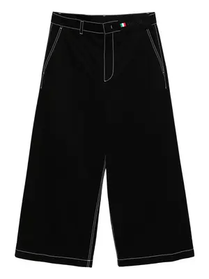 PALM ANGELS X MONCLER Wide-leg Trousers - Black