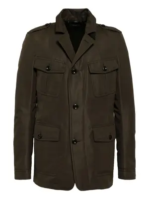 TOM FORD Button-up Military Jacket - Brown