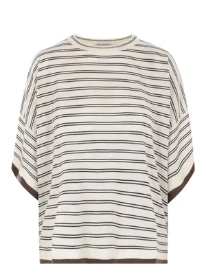 Brunello Cucinelli Striped Sweater - Neutrals