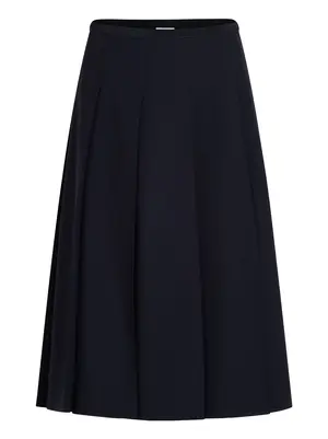 PATOU Patou Pleated Twill Midi Skirt