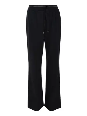 Lorena Antoniazzi Virgin Wool Track Pants - Black