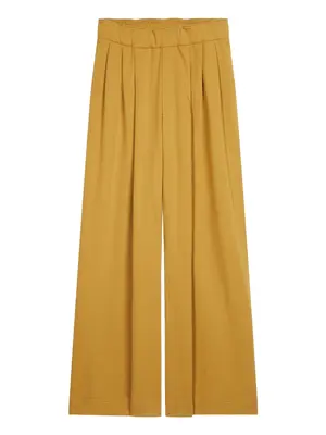 Dries Van Noten Wide-leg Pleated Trousers - Yellow