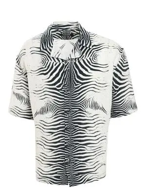 Roberto Cavalli Zebra-print Shirt - White