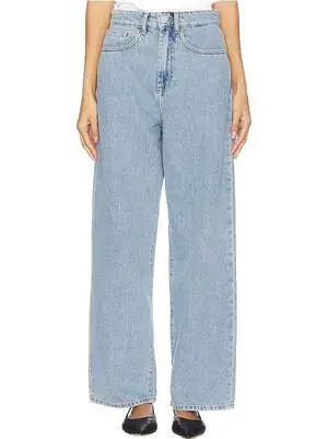 RÓHE Low Waist Wide Leg Jeans - Denim Blue