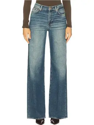 7 For All Mankind Lotta Wide Leg Jeans - Sea Level
