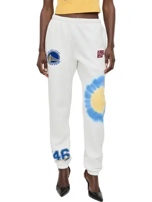 DANNIJOPRO Dannijo Warriors Bullseye Tie Dye Sweatpants - White