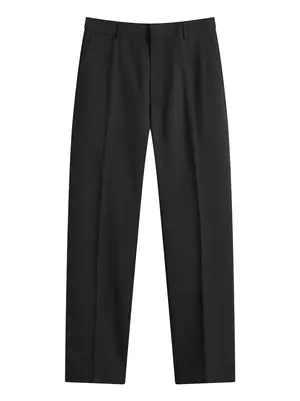 Ami Straight Fit Wool Gabardine Trousers - Black