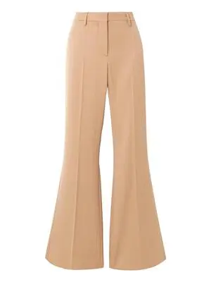 Stella McCartney Pinstriped Wool-blend Flared Pants - Brown