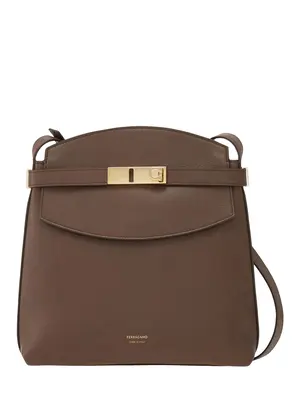 FERRAGAMO Ferragamo Small Hug Crossbody Bag Brown