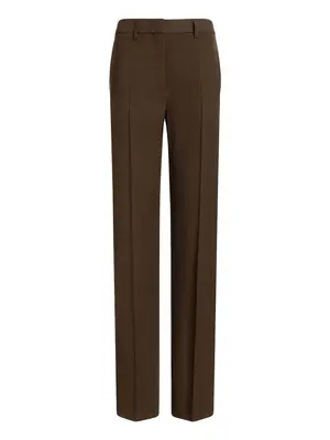 Bally Pressed Crease Straight-leg Trousers - Green