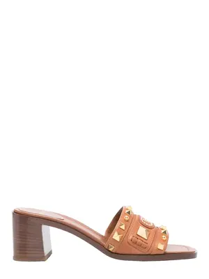 Valentino Garavani Plaster Caster Slide Sandals - Brown