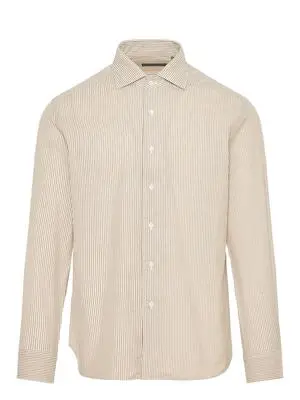 Corneliani Striped Button-up Shirt - Neutrals