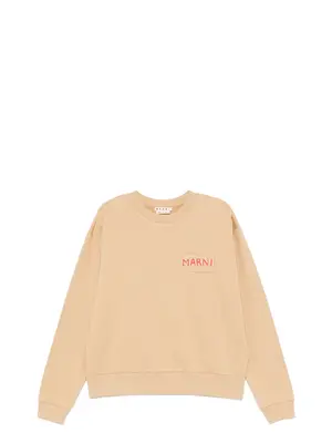 Marni Jersey-texture Sweatshirt - Neutrals