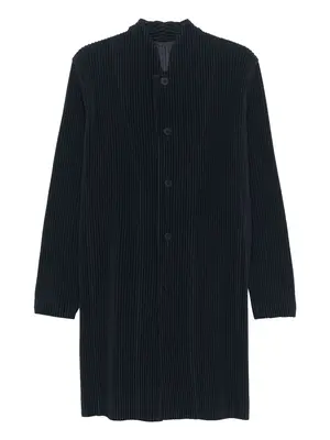 Issey Miyake Tailored Pleats Coat - Blue