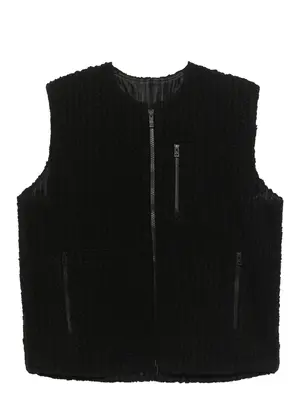 Issey Miyake Fleeced Pleats Gilet - Black