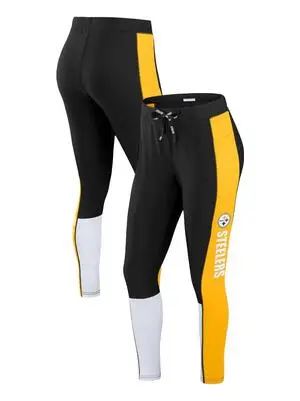 WEAR BY ERIN ANDREWS Yellow Pittsburgh Steelers Color-block Leggings - Black