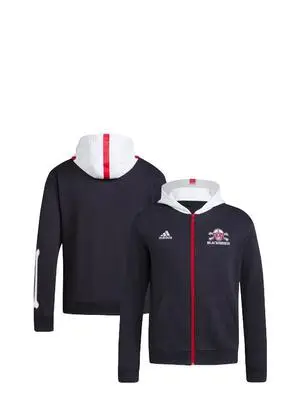 Adidas Nebraska Huskers Full-zip Hoodie - Black