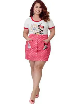 SMAK PARLOUR Kitsch Pocket Mini Skirt - Pink Polka Dot