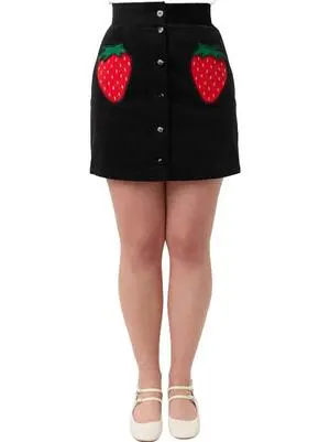 SMAK PARLOUR Kitsch Pocket Mini Skirt - Black