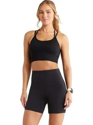 Zella Seamless Strappy Sports Bra - Black