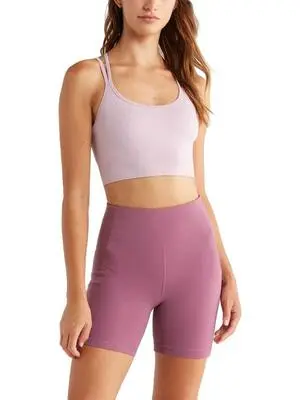 Zella Seamless Strappy Sports Bra - Purple Dawn