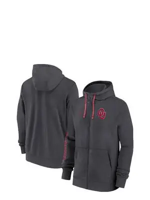 JORDAN BRAND Oklahoma Sooners 2024 Sideline Full-zip Hoodie - Anthracite