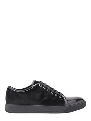 LANVIN Lanvin DBB1 Velvet And Patent Leather Sneakers Black/black