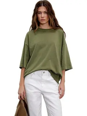 Free People We The Free Perfect Oversized Tee Capulet Olive