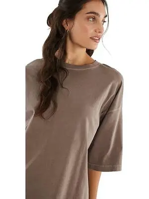 Free People We The Free Perfect Oversized Tee - Dusted Cocoa