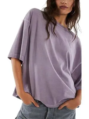 Free People We The Free Perfect Oversized Tee - Plum Ash