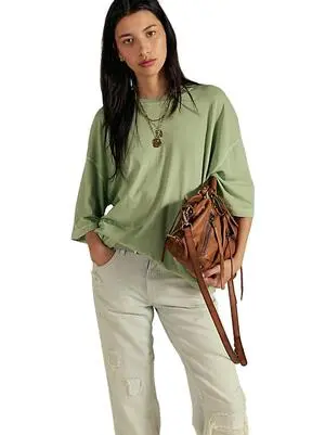 Free People We The Free Perfect Oversized Tee Soft Moss