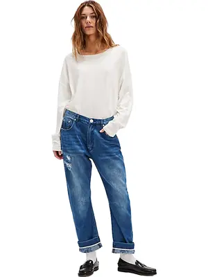 ONETEASPOON Bandits Low-waist Relaxed Jeans - Rosewood