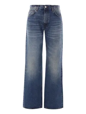 HAIKURE Korea Wide-leg Jeans - Blue