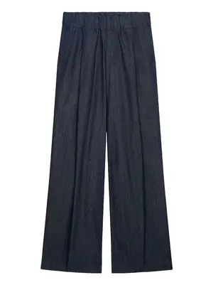 Dries Van Noten Wide Pleated Jeans - Blue