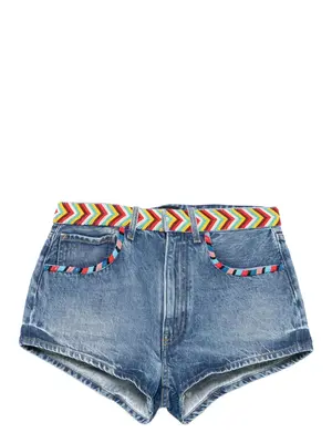 Alanui Savannah Denim Shorts - Blue