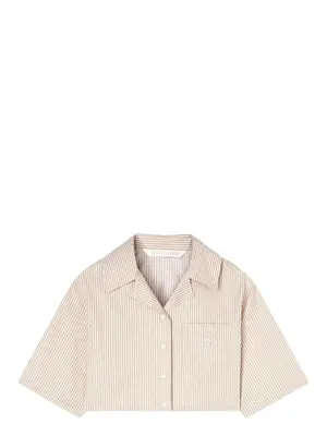 PALM ANGELS Palm Angels Logo Cropped Shirt
