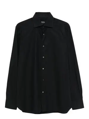Zegna Poplin Shirt - Black