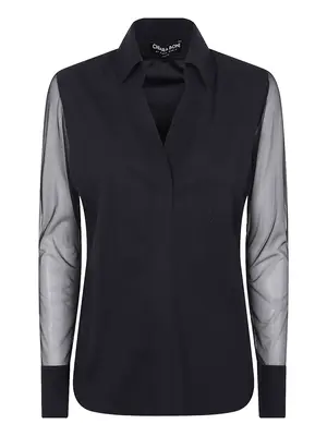 Chiara Boni La Petite Robe Kai Illusion Shirt - Black