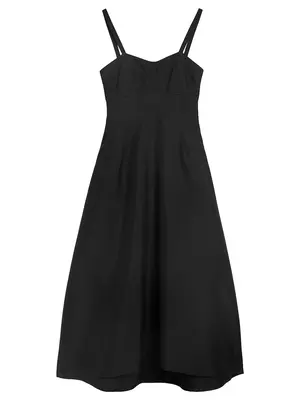 JIL SANDER Bustier-style Midi Dress - Black