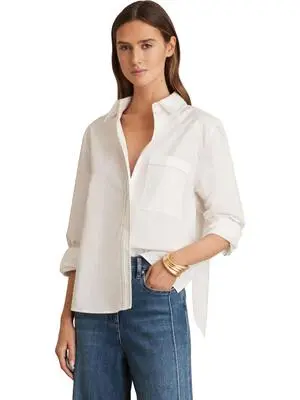 REISS Sofia Cotton Shirt - White
