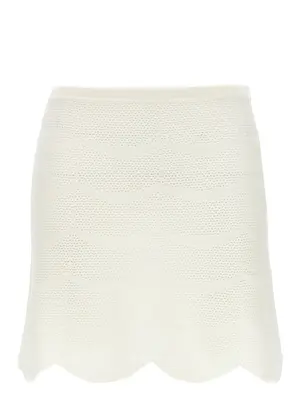 TOM FORD Crochet Mini Skirt - White