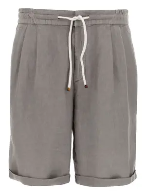 Brunello Cucinelli Brunello Cucinelli Linen Shorts Grey
