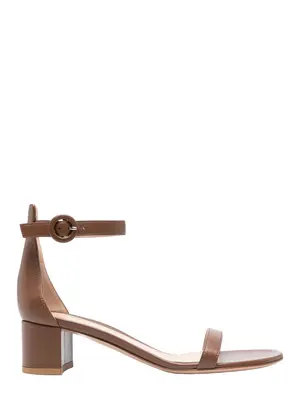 GIANVITO ROSSI 45mm Leather Sandals - Brown