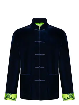 Shanghai Tang Velvet Jacket - Blue