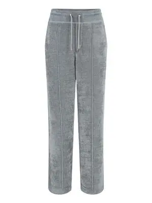 Shanghai Tang Velvet Track Pants - Grey