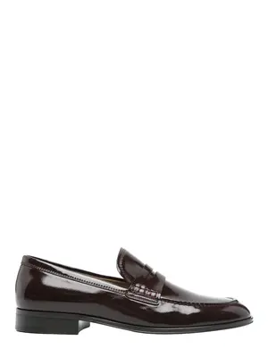 GIANVITO ROSSI Leather Loafers - Brown